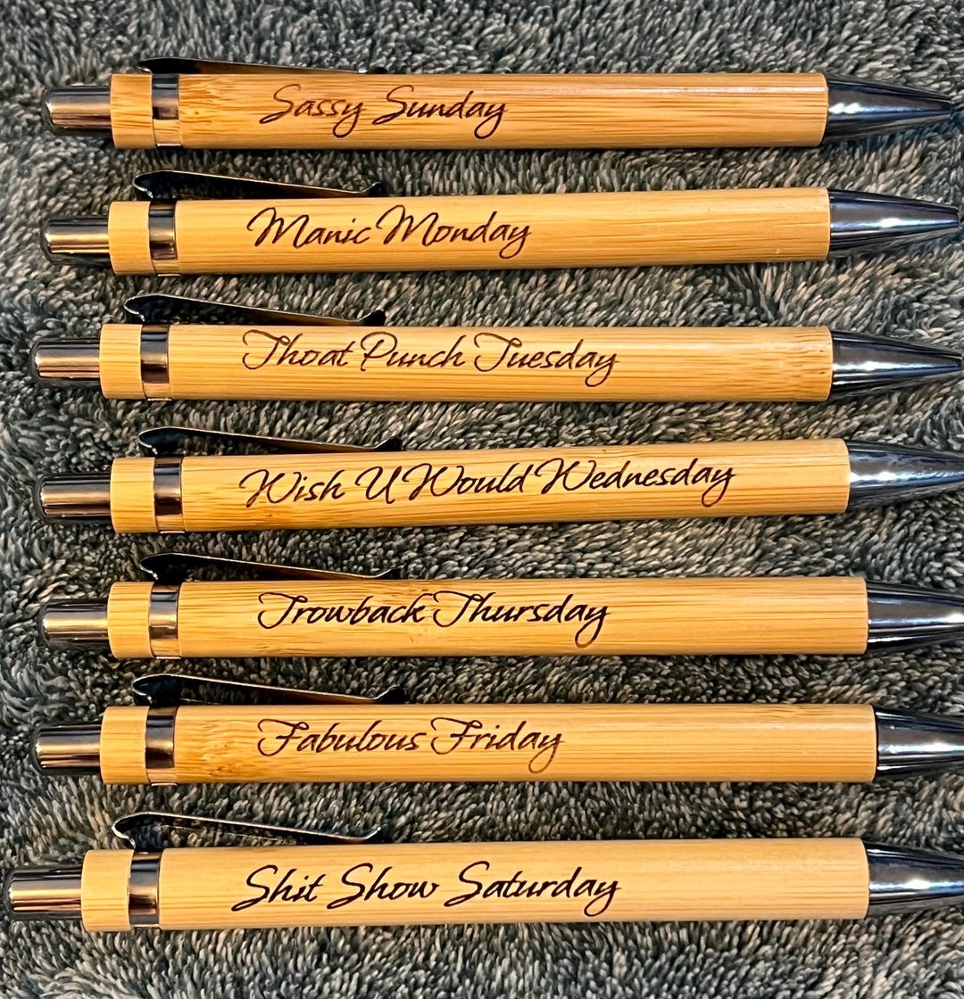 Bamboo Retractable Ballpoint Pen - Etsy