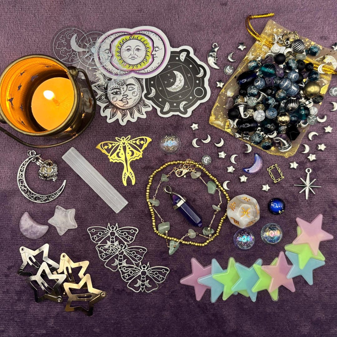 Whimsigoth Mystical Mix Mystery Bundle, Curated Mystery Trinket Scoops ...