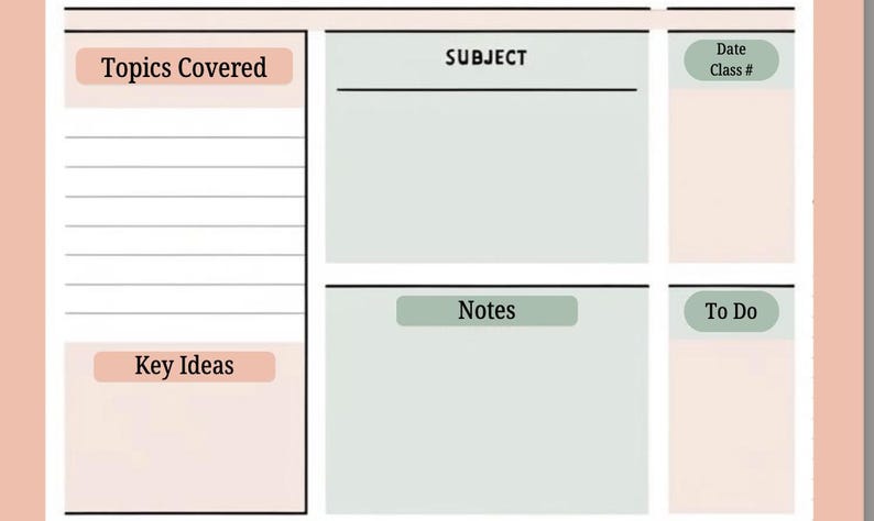 Note Taking Guide - Etsy