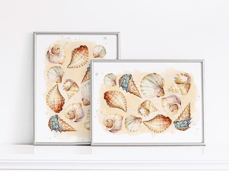 Sea Shells – Printable Wall Art, Instant Download, Print at Home, Scale ...