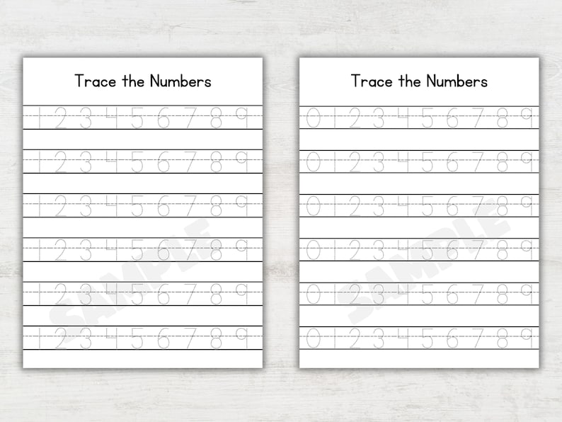 Letters & Numbers Tracing Worksheets for Preschool Alphabet Handwriting ...