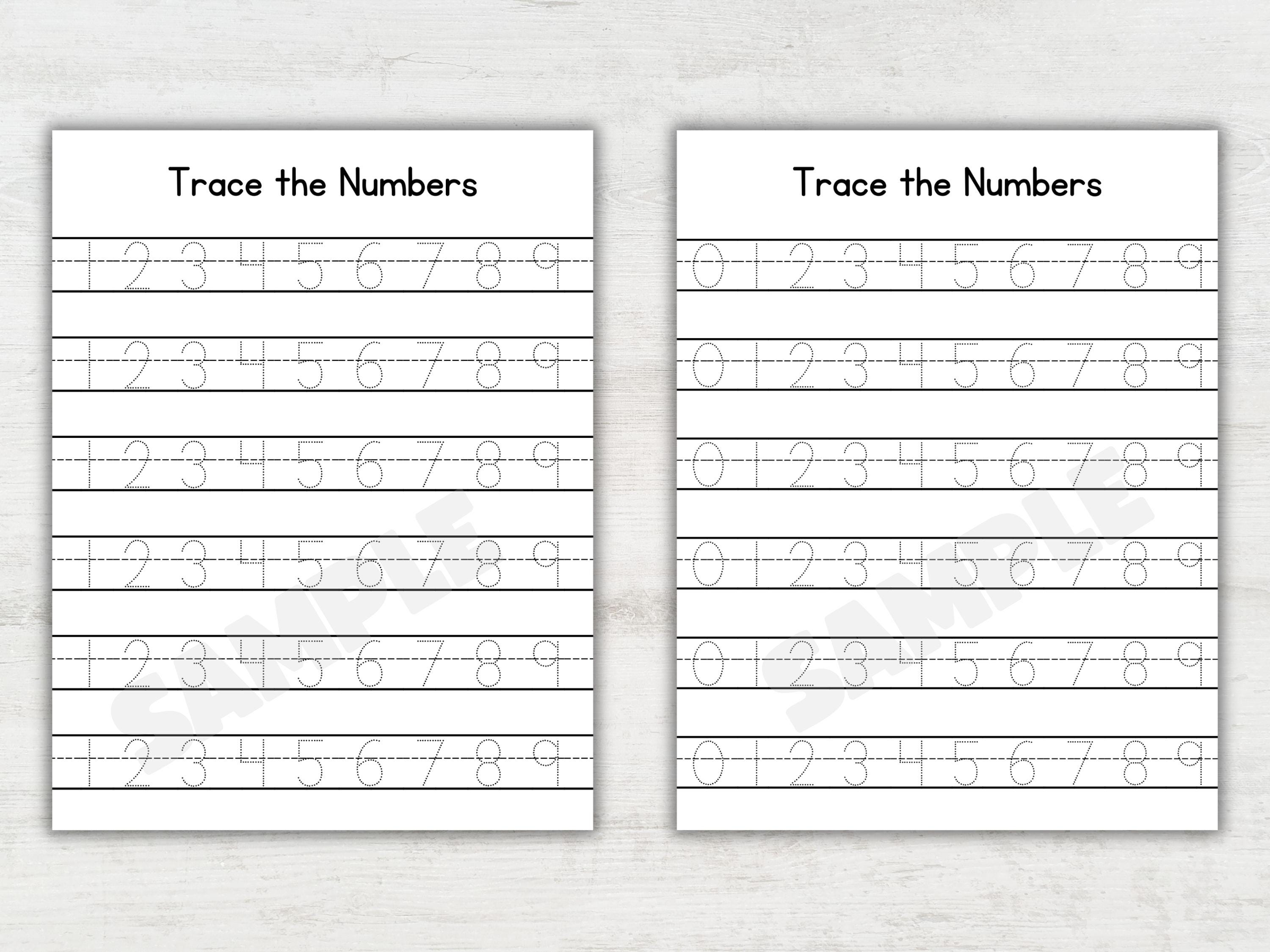 Letters & Numbers Tracing Worksheets for Preschool Alphabet Handwriting ...