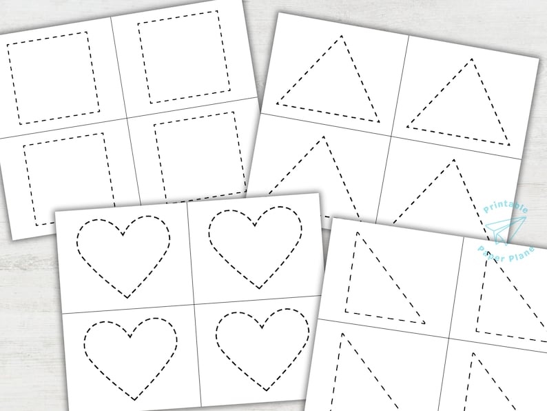 26 Shape Cutting Practice Printable Preschool Scissor Skills Activity ...