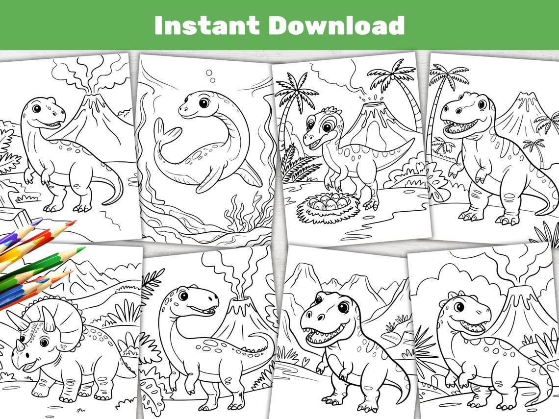 Bold and Easy Dinosaur Coloring Pages for Kids, Simpletoddler Preschool ...