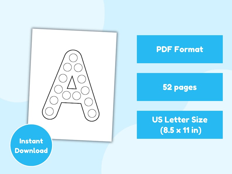 Letter Dot Marker Uppercase & Lowercase Alphabet Do-a-dot Activity for ...