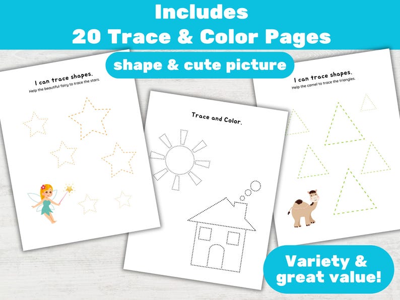 85 Preschool Line Tracing Worksheets Bundle | Pre-writing Home School ...