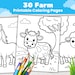 Pig Barnyard Children's Coloring Page - Etsy