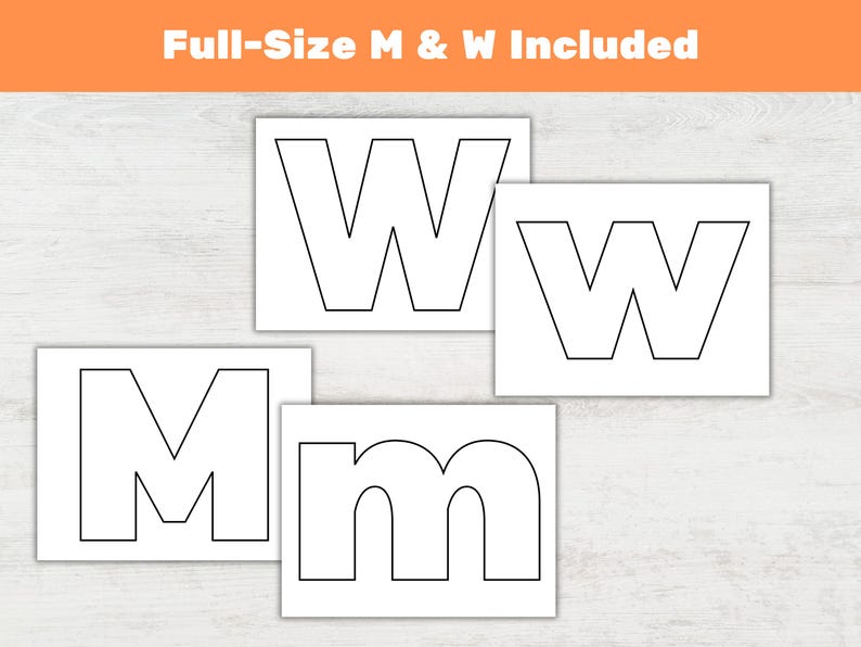 Large Print Letter Template Uppercase & Lowercase Alphabet Craft ...