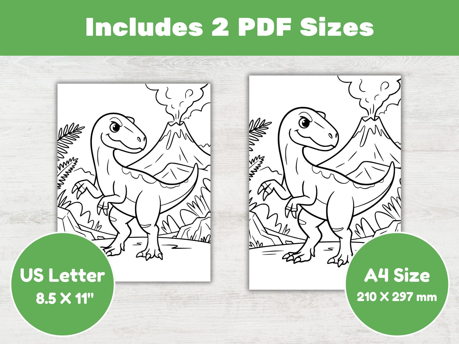 Bold and Easy Dinosaur Coloring Pages for Kids, Simpletoddler Preschool ...