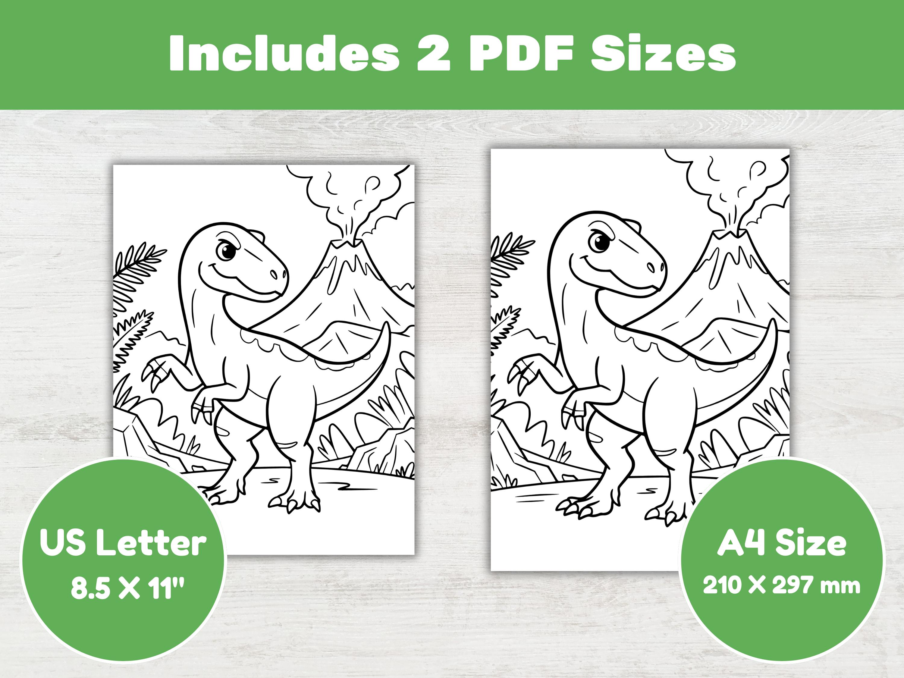 Bold and Easy Dinosaur Coloring Pages for Kids, Simpletoddler Preschool ...