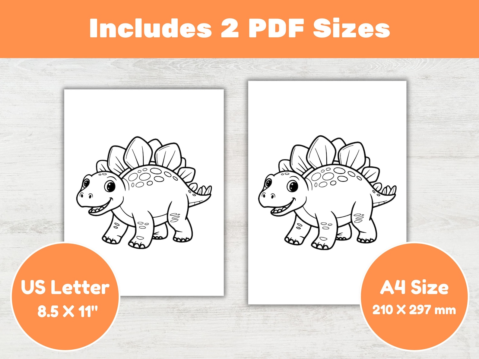Bold & Easy Printable Dinosaur Coloring Pages for Preschool Kids ...