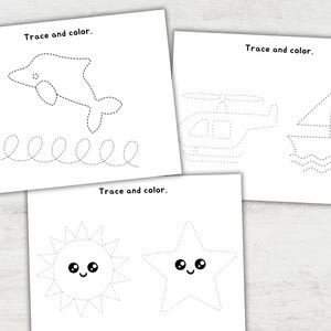 60 Preschool Line Tracing Worksheets Bundle, Fine Motor Pre-writing ...