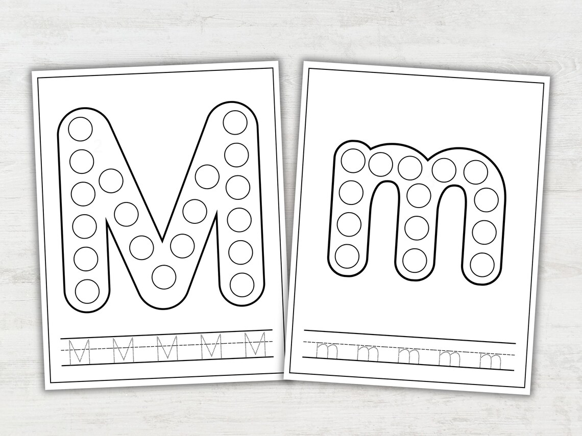 Letter Dot Marker Uppercase & Lowercase Alphabet Do-a-dot Activity for ...