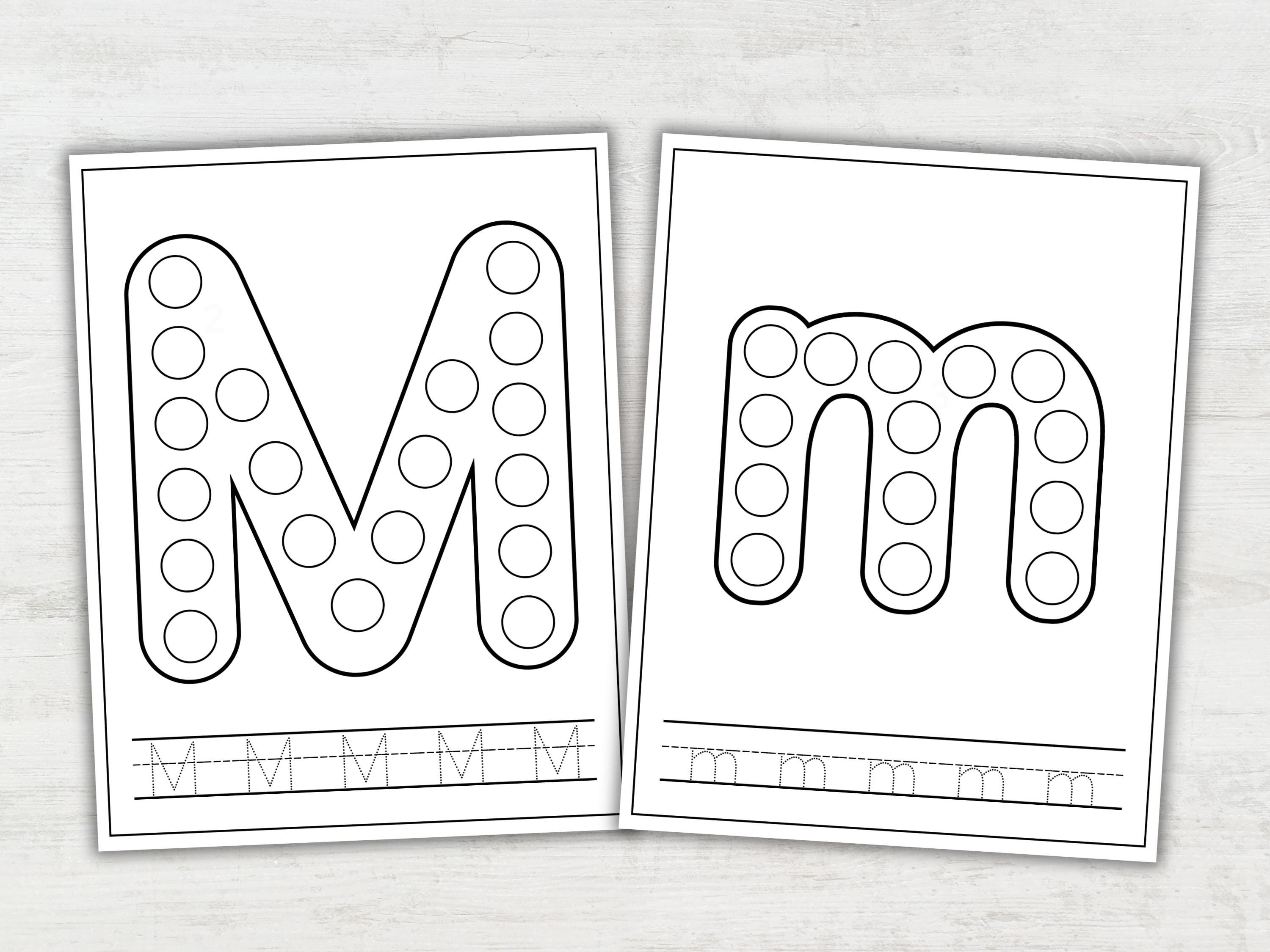 Letter Dot Marker Uppercase & Lowercase Alphabet Do-a-dot Activity for ...