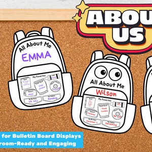All About Me Backpack Activity: Back to School Printable (PDF Download ...
