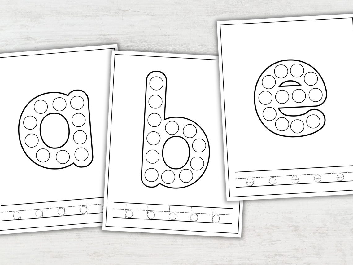 Letter Dot Marker Uppercase & Lowercase Alphabet Do-a-dot Activity for ...