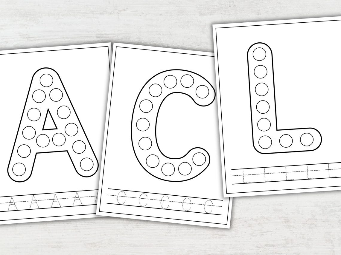 Letter Dot Marker Uppercase & Lowercase Alphabet Do-a-dot Activity for ...