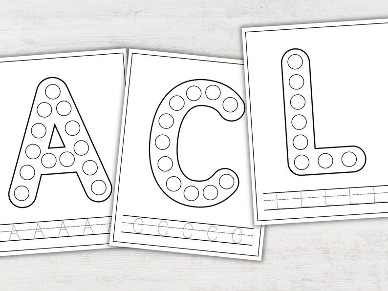 Letter Dot Marker Uppercase & Lowercase Alphabet Do-a-dot Activity for ...