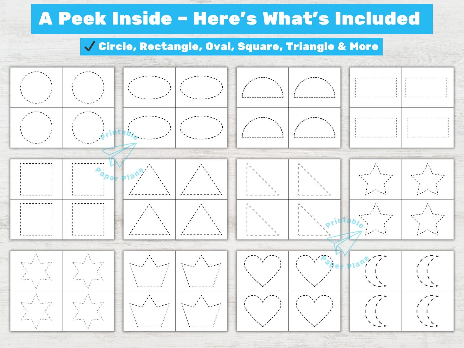 26 Shape Cutting Practice Printable Preschool Scissor Skills Activity ...