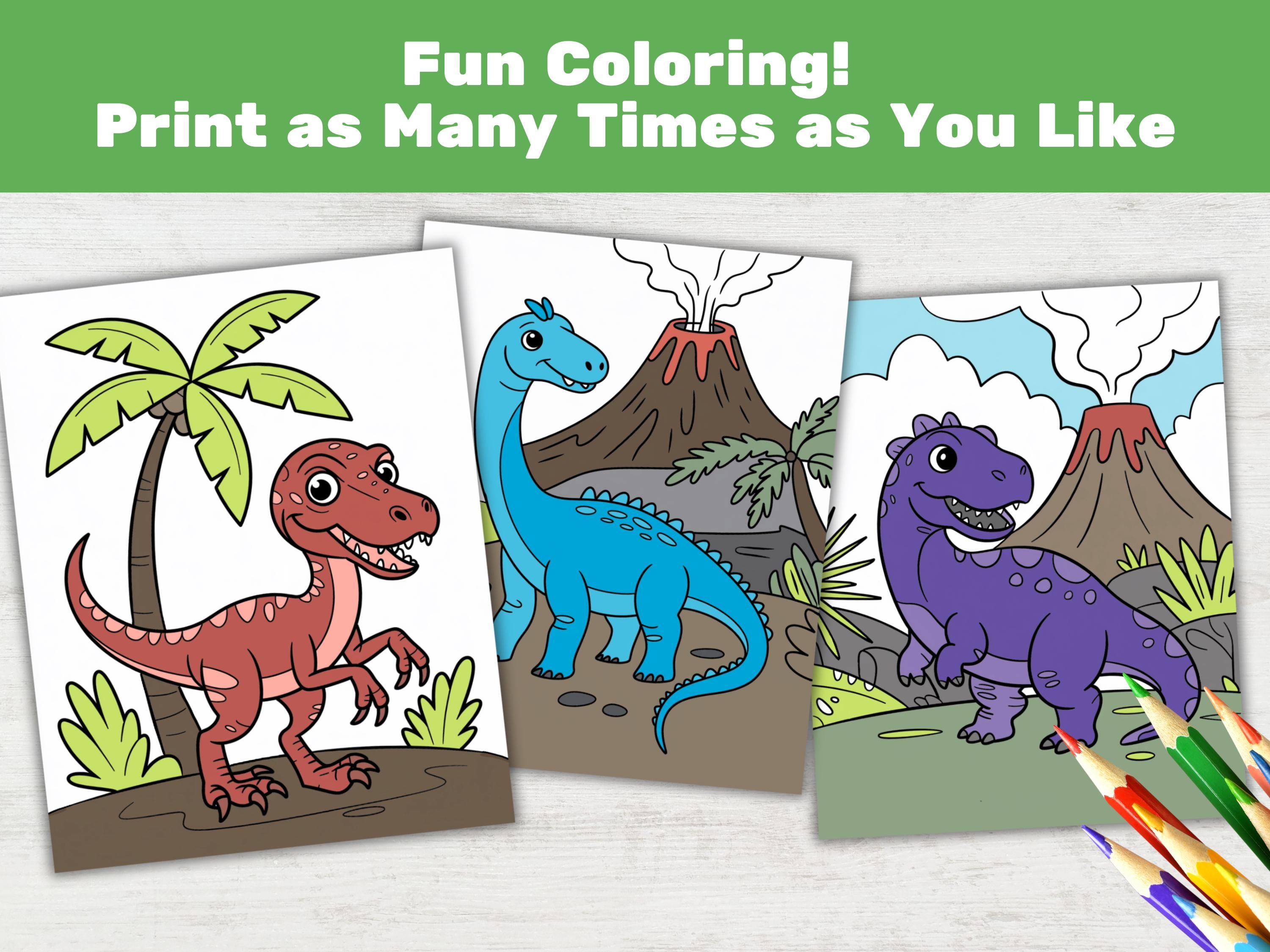 Bold and Easy Dinosaur Coloring Pages for Kids, Simpletoddler Preschool ...