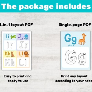 Animal ABC Alphabet Tracing Cards for Preschool｜animal Themed ...