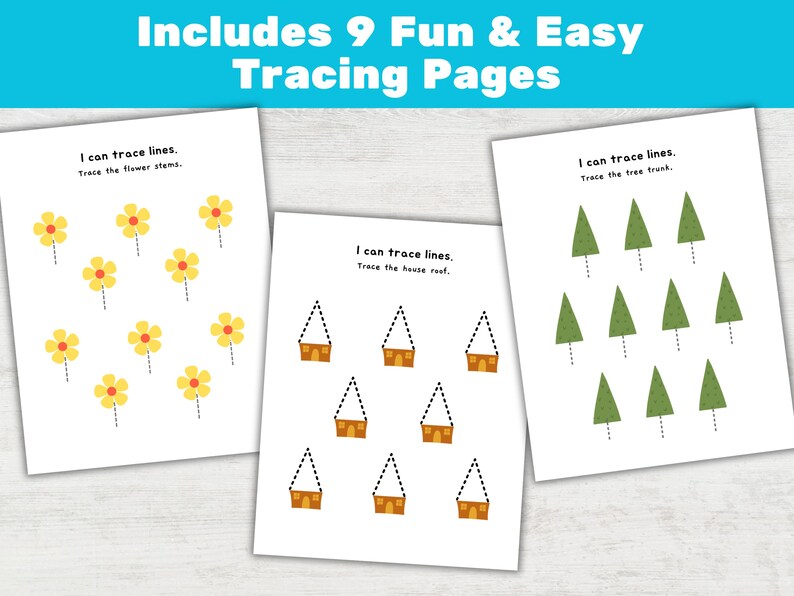 85 Preschool Line Tracing Worksheets Bundle | Pre-writing Home School ...