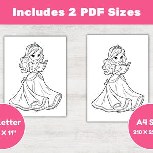 35 Printable Princess Coloring Book: Fairy Tale Activity Color Pages ...