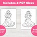 35 Printable Princess Coloring Book: Fairy Tale Activity Color Pages ...