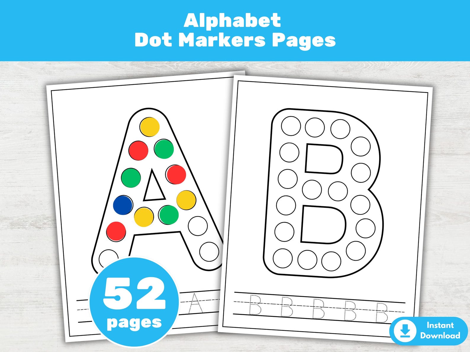 Letter Dot Marker Uppercase & Lowercase Alphabet Do-a-dot Activity for ...