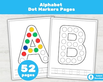 Letter Dot Marker Uppercase & Lowercase Alphabet Do-a-dot Activity for ...