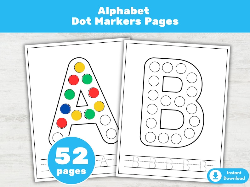 Letter Dot Marker Uppercase & Lowercase Alphabet Do-a-dot Activity for ...
