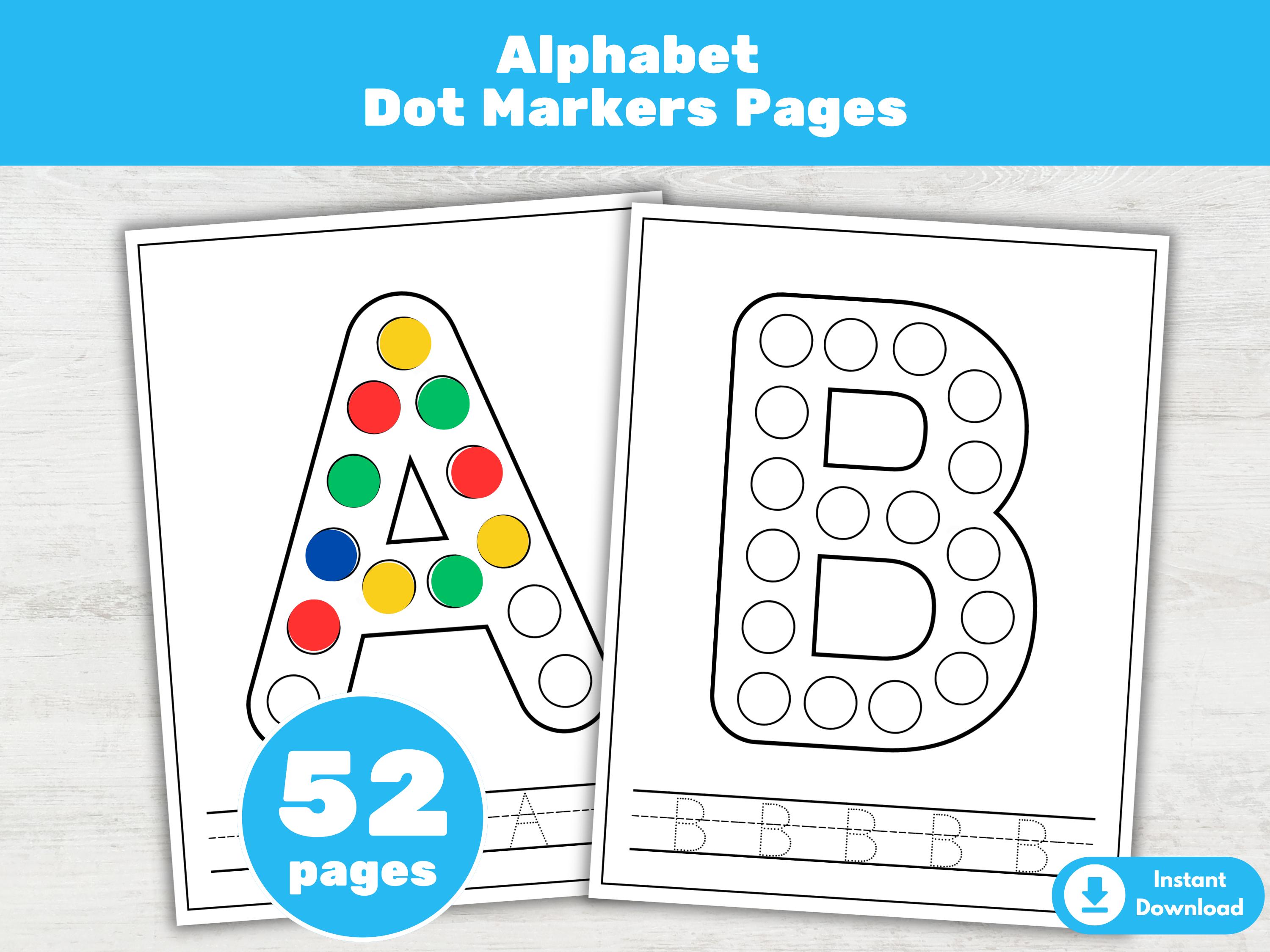 Letter Dot Marker Uppercase & Lowercase Alphabet Do-a-dot Activity for ...