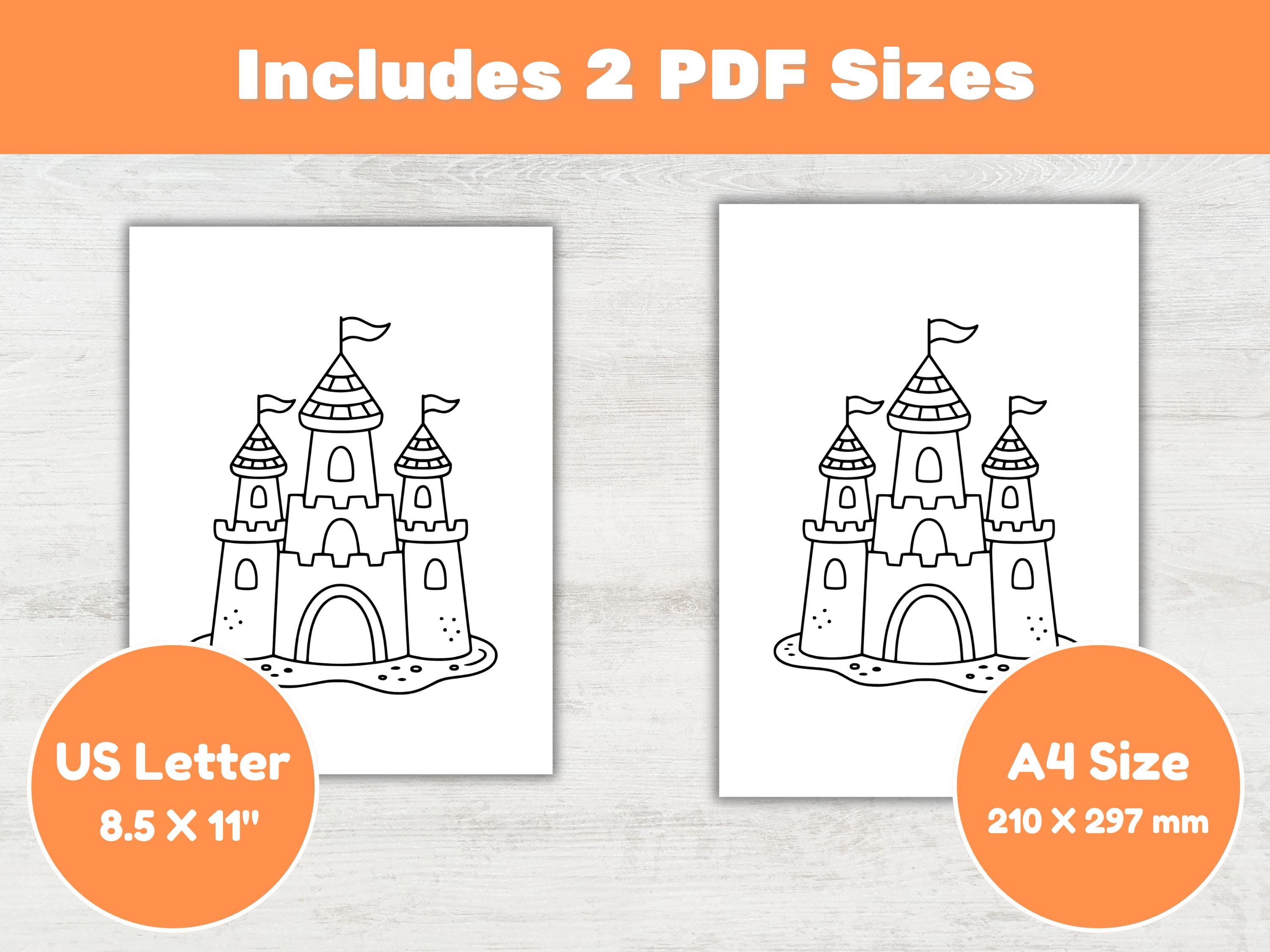 Easy Summer Coloring Pages for Kids, Simple Bold Coloring Activity Book ...