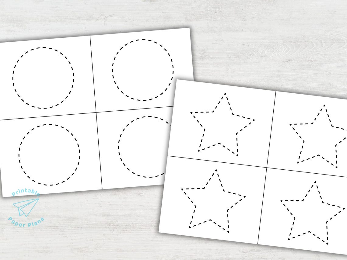 26 Shape Cutting Practice Printable Preschool Scissor Skills Activity ...