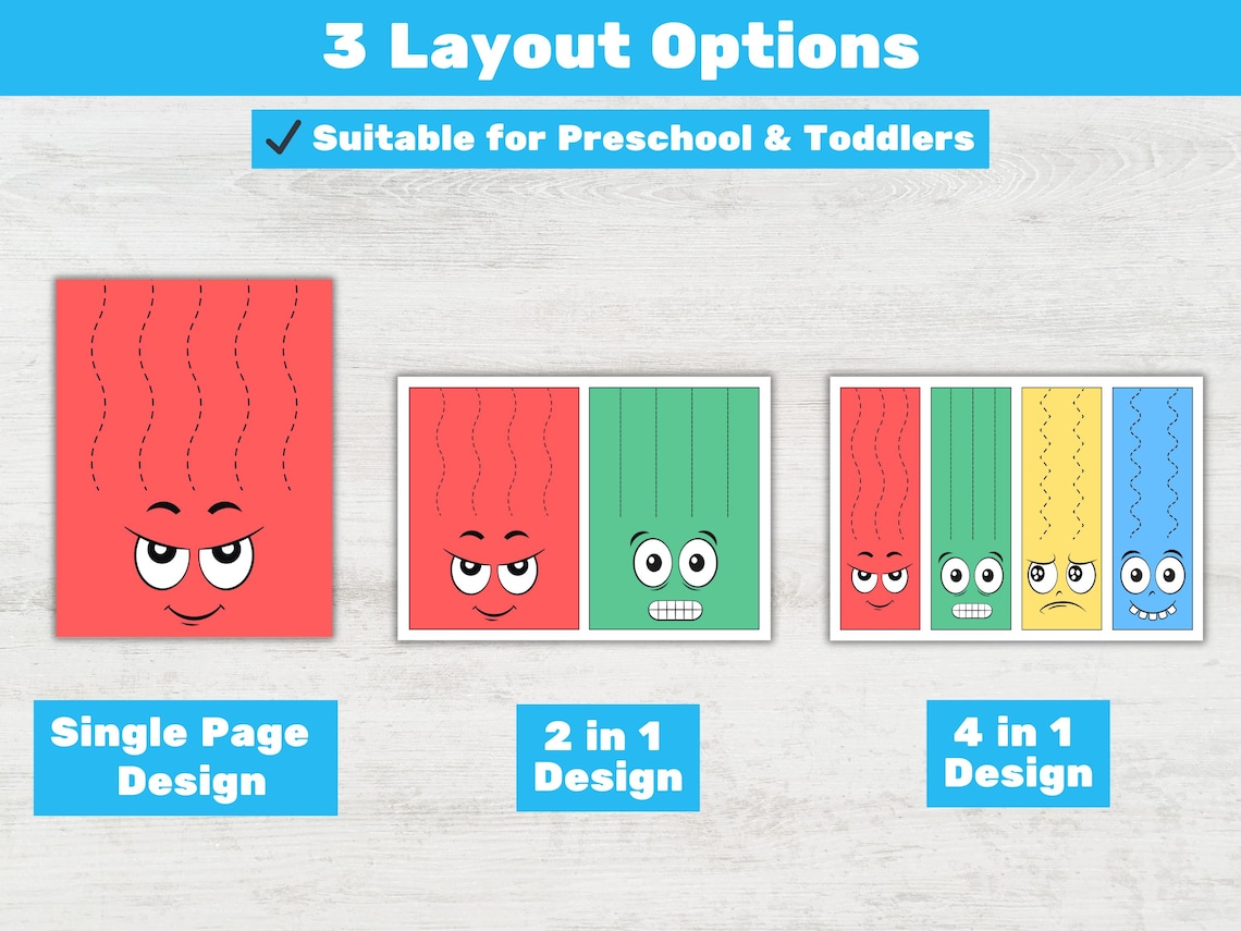 Preschool Scissor Skills Haircut Activity Worksheets Fun Cutting Strips ...