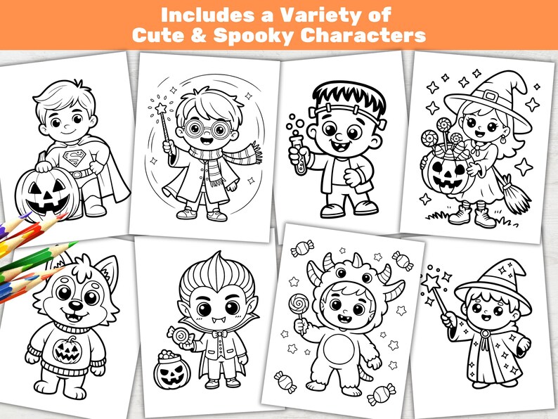 68 Easy Halloween Coloring Pages Printable Simple Bold Fall Coloring ...