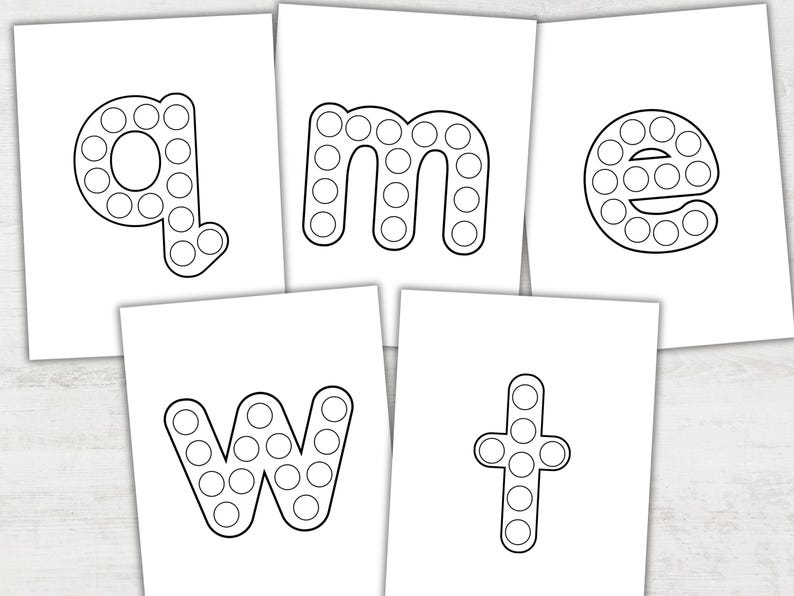Letter Dot Marker Uppercase & Lowercase Alphabet Do-a-dot Activity for ...