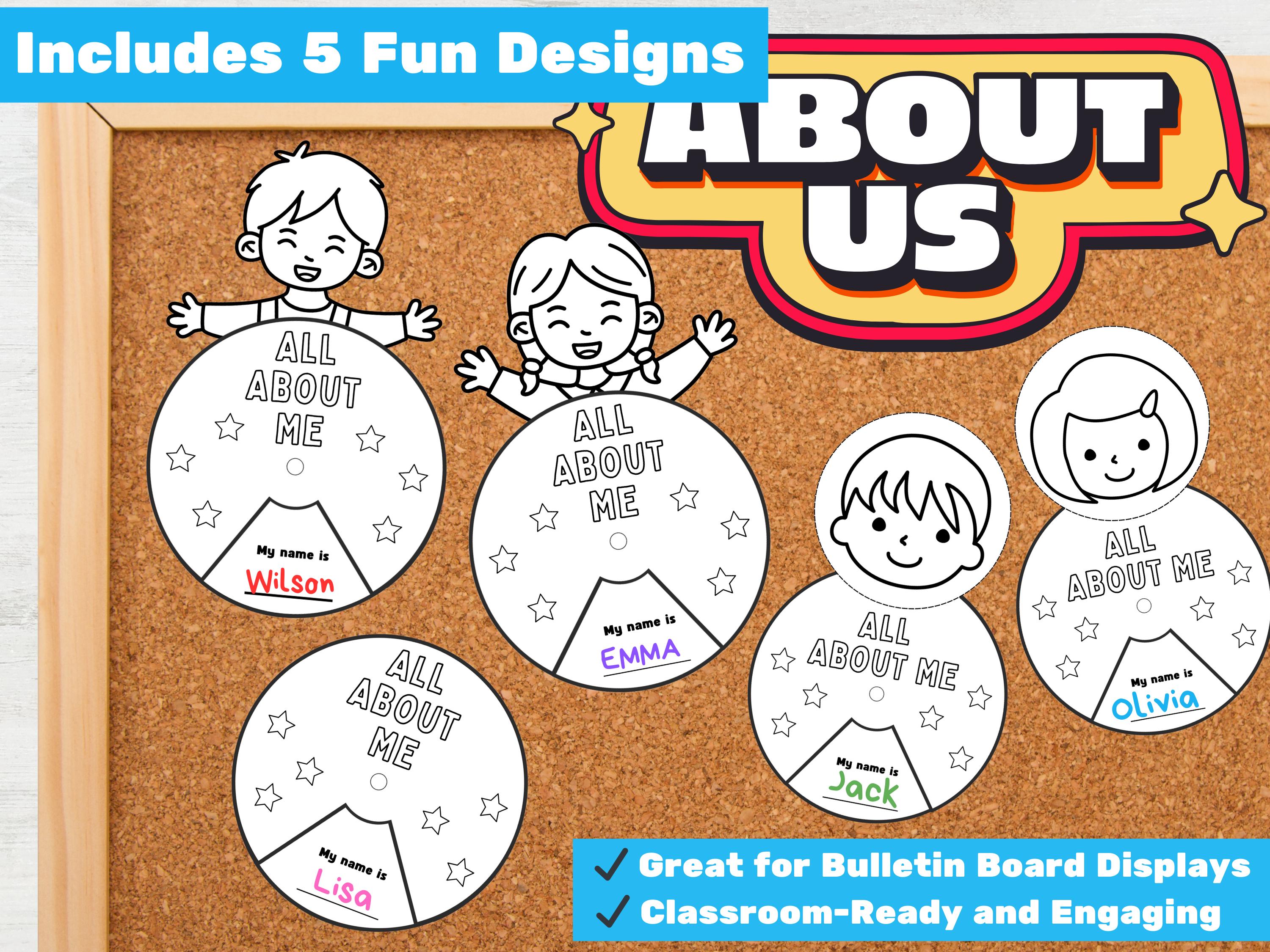 All About Me Spinning Wheel: Back to School Printable Activity (PDF ...