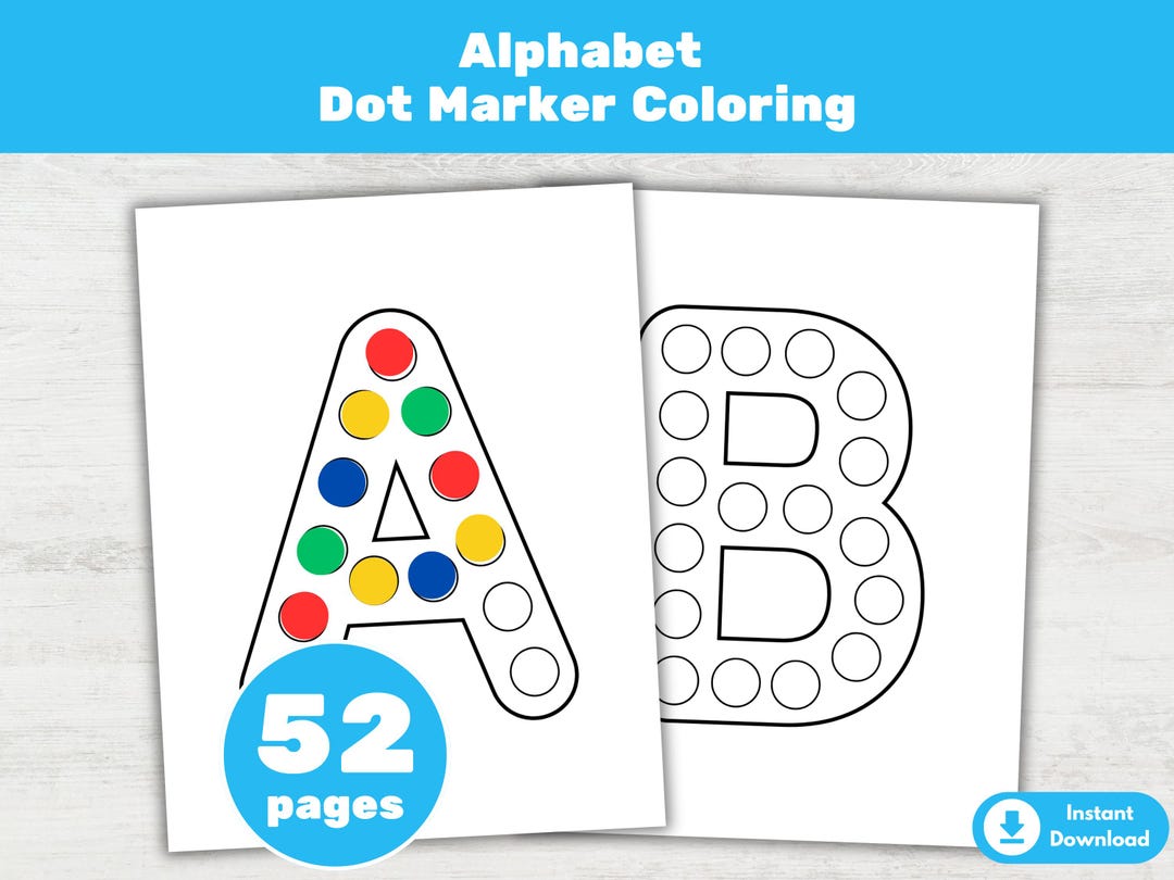 Letter Dot Marker Uppercase & Lowercase Alphabet Do-a-dot Activity for ...
