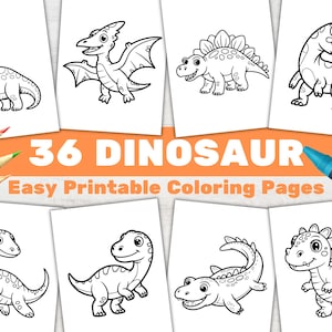 Bold & Easy Printable Dinosaur Coloring Pages for Preschool Kids ...