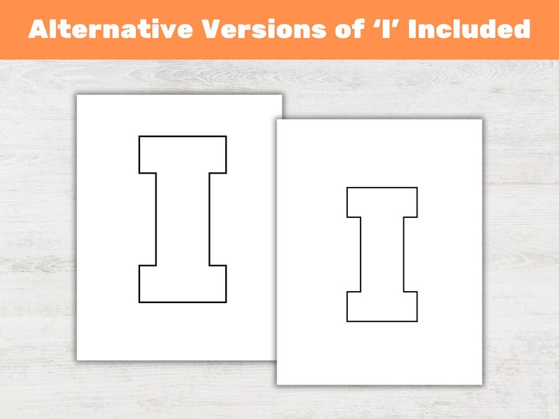 Large Print Letter Template Uppercase & Lowercase Alphabet Craft ...