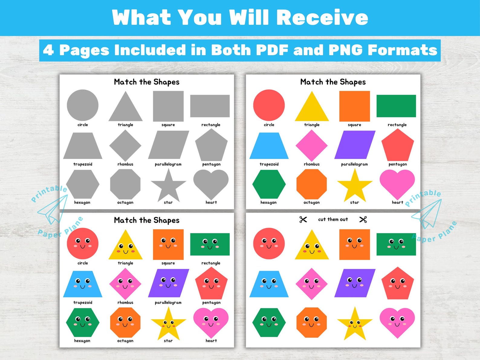 Shape Matching Busy Book: Preschool Shape Sorting Activity (PDF/PNG) - Etsy