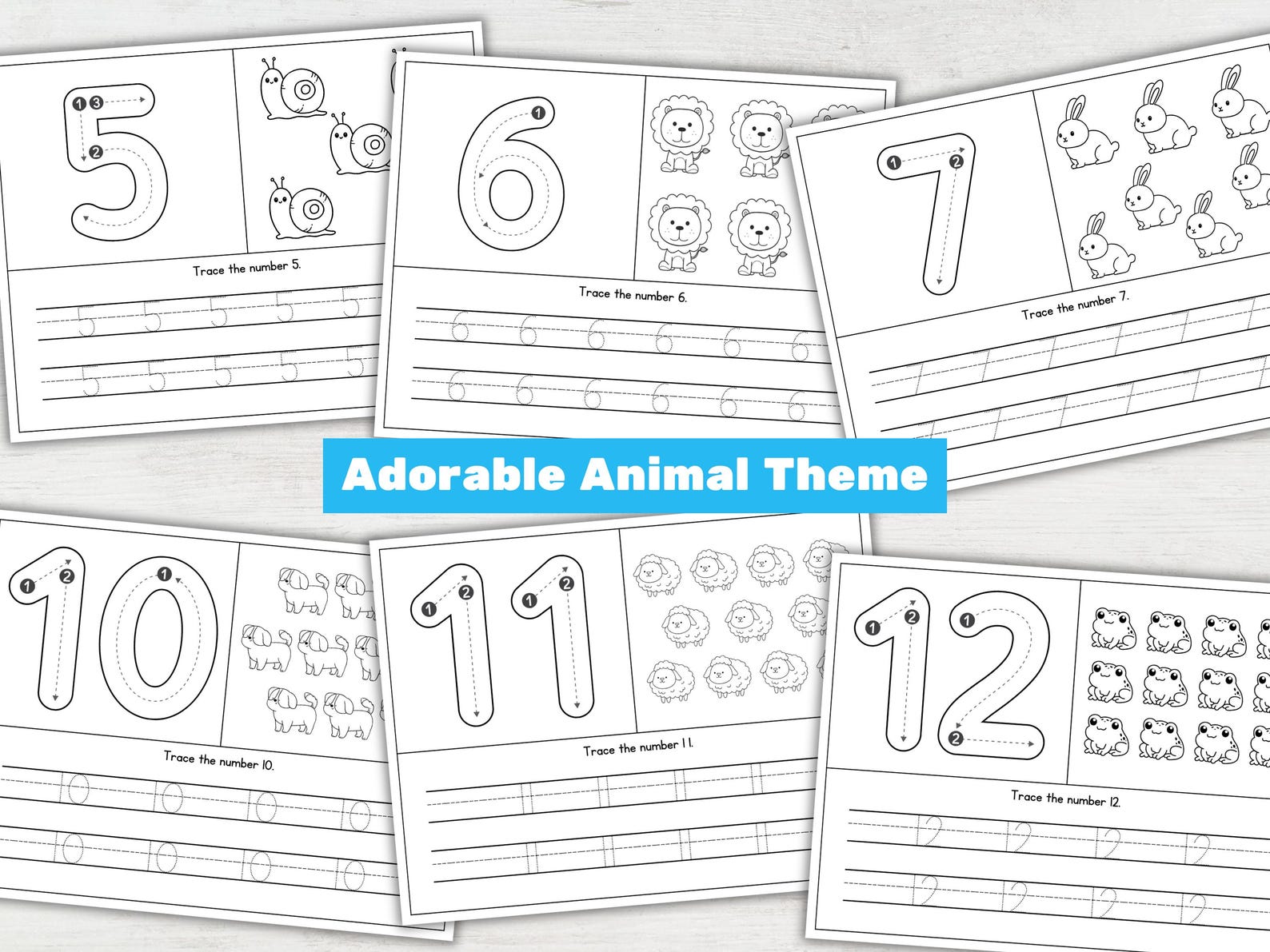 Number Tracing 0-20 Worksheets Printable, Toddler Preschool ...