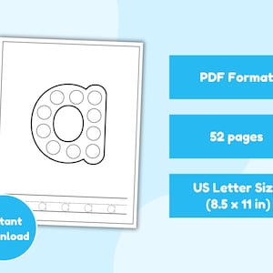 Letter Dot Marker Uppercase & Lowercase Alphabet Do-a-dot Activity for ...