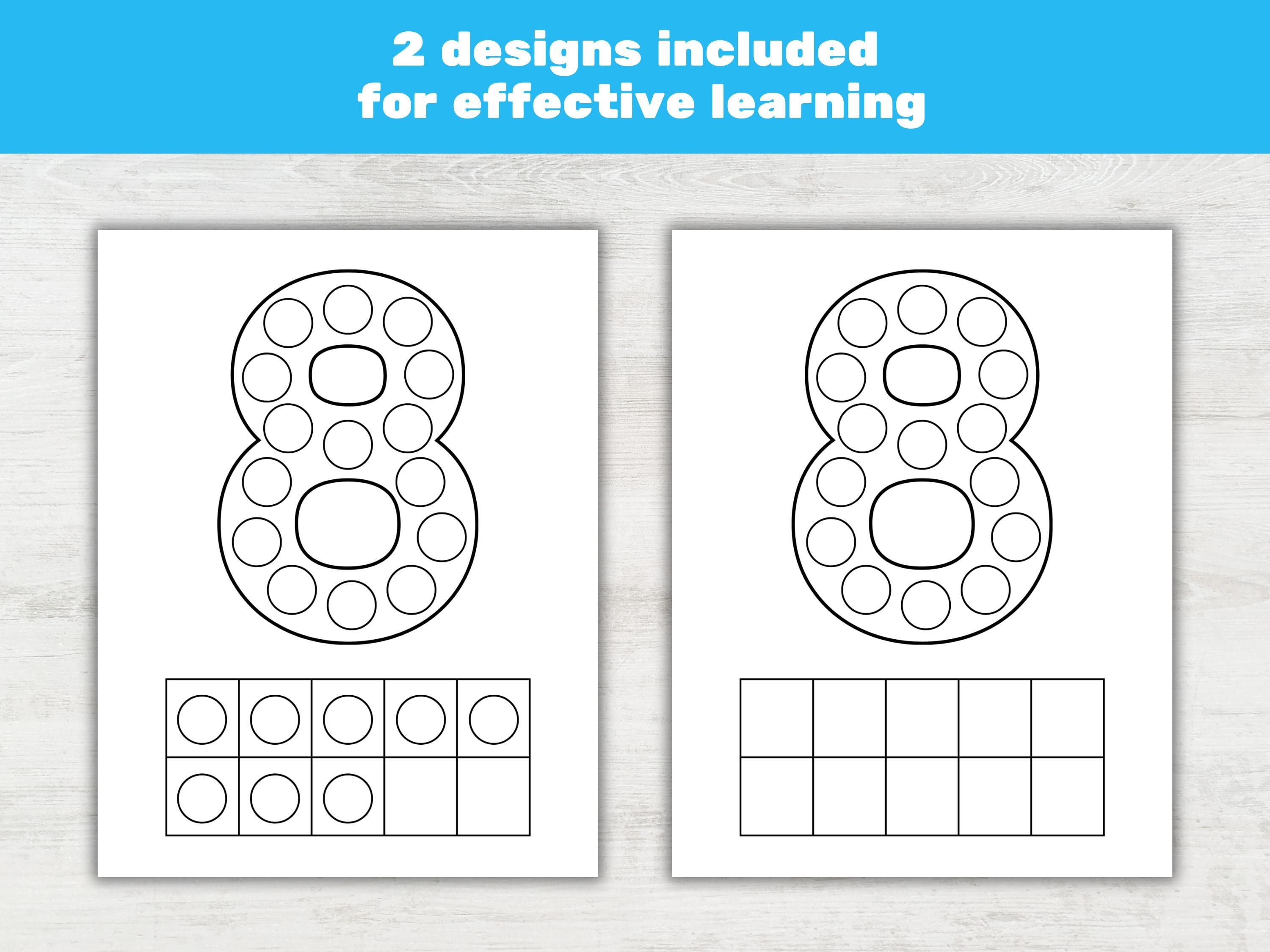 0-10 Numbers Dot Marker Coloring Pages Dot Sticker Math Activity ...