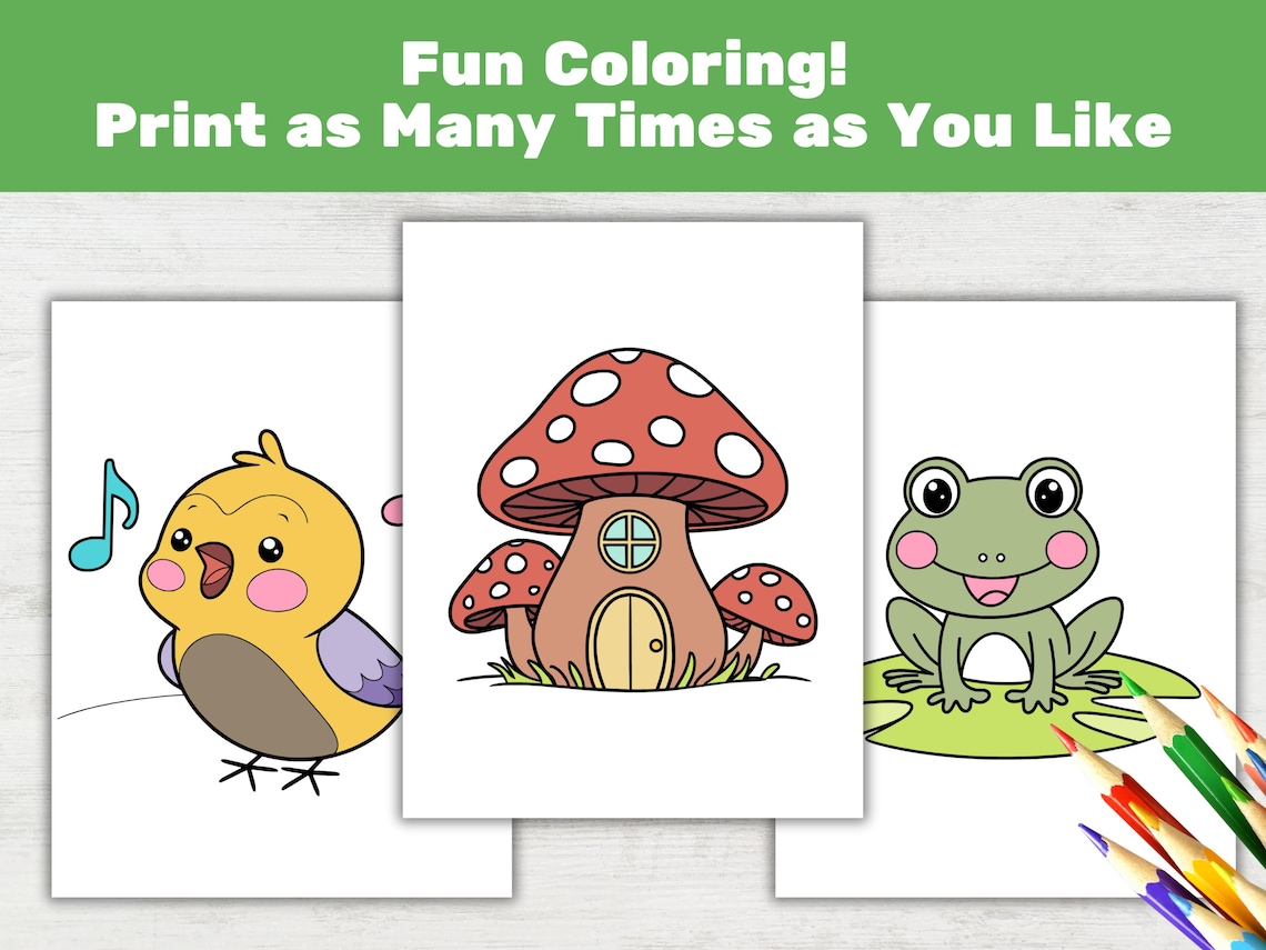 Easy Spring Flowers Coloring Pages for Kids, 3 Fun Bold Toddler ...