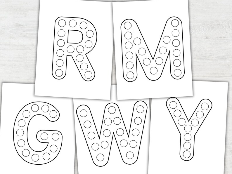 Letter Dot Marker Uppercase & Lowercase Alphabet Do-a-dot Activity for ...
