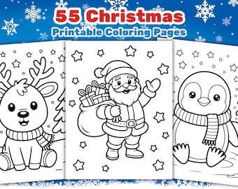 40 Christmas Coloring Pages Fun Holiday Printable Coloring Sheets for ...
