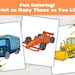 Vehicles Coloring Pages for Kids, Easy Construction Cars Transportation ...