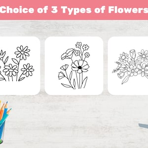 Printable Mother's Day Coloring Card, Build Your Own Flower Vase Craft ...